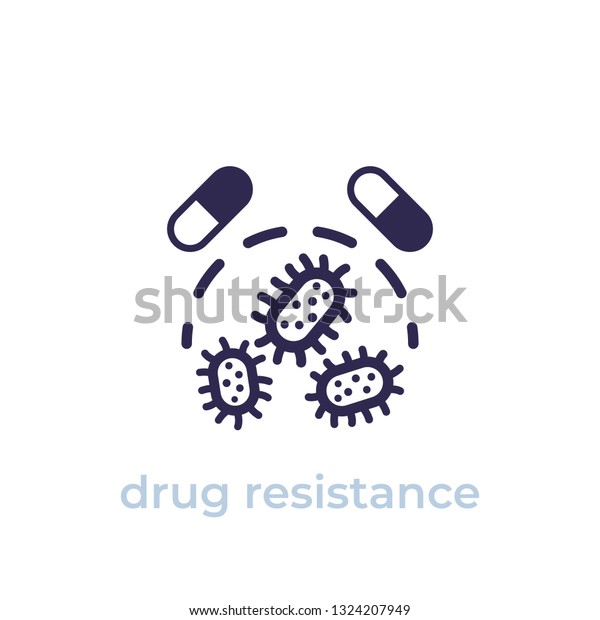 Drug Resistance Icon Vector Stock Vector (Royalty Free) 1324207949