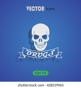 Drug Skull Vector Icon Stock Vector (Royalty Free) 428219965 | Shutterstock