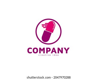 Drug Store Logo Capsule Design Illustration Stock Vector (Royalty Free ...