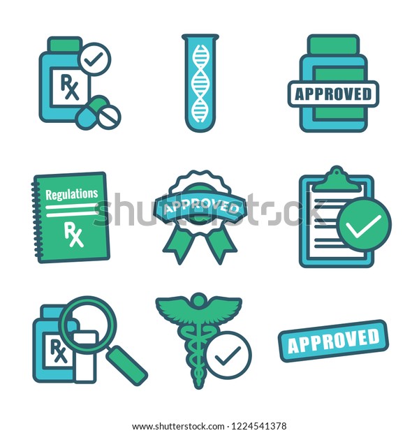 Drug Testing Safety Icon Set Vector Stock Vector (Royalty Free ...
