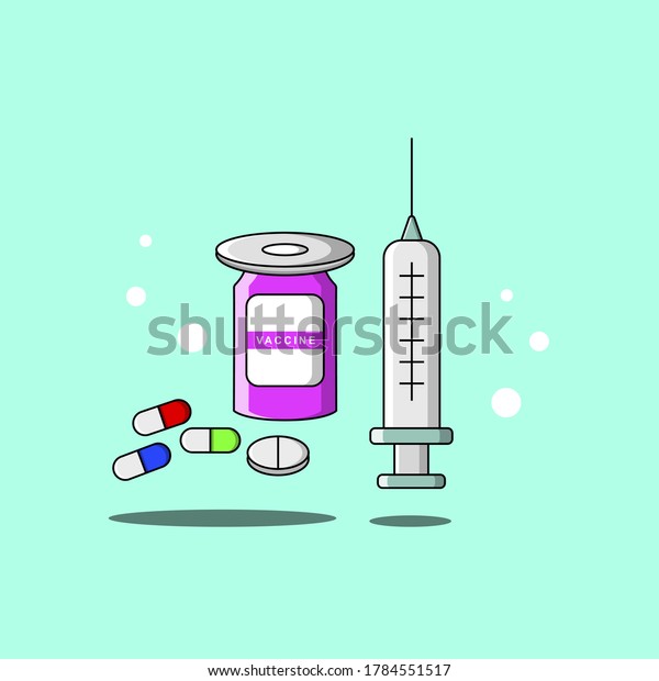 Drugs Injections Flat Design Stock Vector (Royalty Free) 1784551517 ...