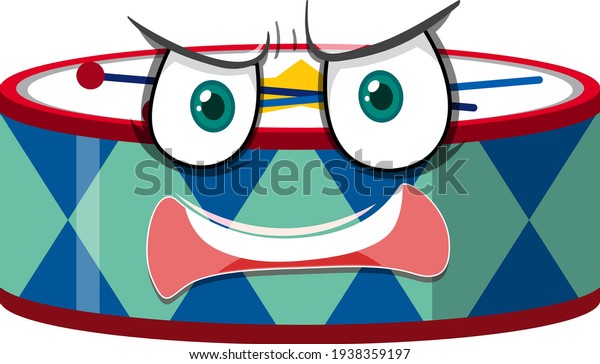 Caricatura de tambor con ilustración de: vector de stock (libre de ...