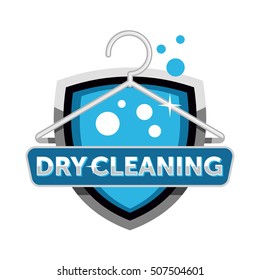 Dry Cleaning Logo Emblem Stock Vector (Royalty Free) 507504601 ...