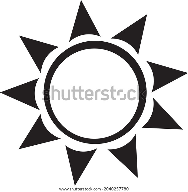Dry Sun Logo Black White Theme Stock Vector (Royalty Free) 2040257780 ...