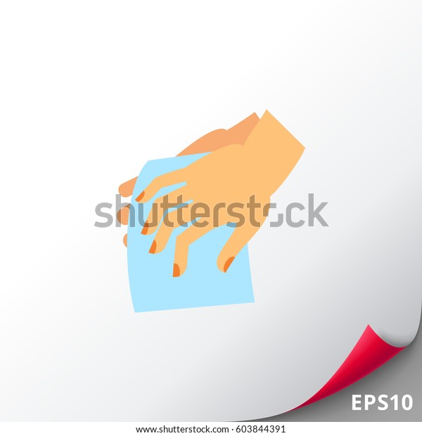 Drying Hands Icon Stock Vector (Royalty Free) 603844391 | Shutterstock