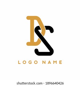 Ds Black Gold Vector Logo Template Stock Vector (Royalty Free ...