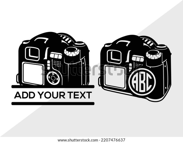 Dslr Camera Monogram Svg Printable Vector Stock Vector (Royalty Free ...