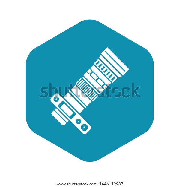 Dslr Camera Zoom Lens Icon Simple Stock Vector (Royalty Free ...