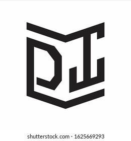 Dt Logo Emblem Monogram Shield Style Stock Vector (Royalty Free) 1608856054
