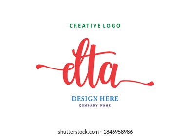 Dta Lettering Logo Simple Easy Understand Stock Vector (Royalty Free ...