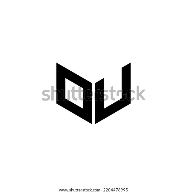 Du Letter Logo Design White Background Stock Vector (Royalty Free ...