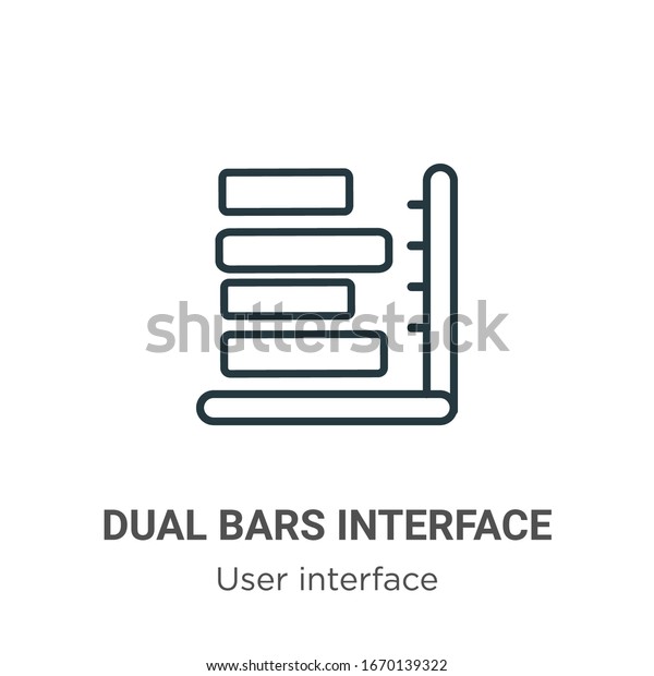 Dual Bars Interface Outline Vector Icon Stock Vector (Royalty Free ...