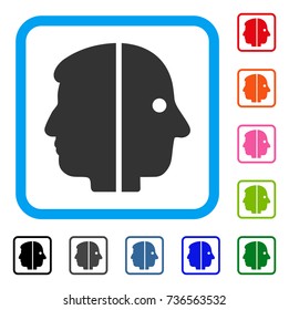 Dual Face Icon Flat Grey Iconic Stock Vector (Royalty Free) 736563532 ...