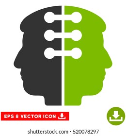 Dual Head Interface Eps Vector Pictogram Stock Vector (Royalty Free ...