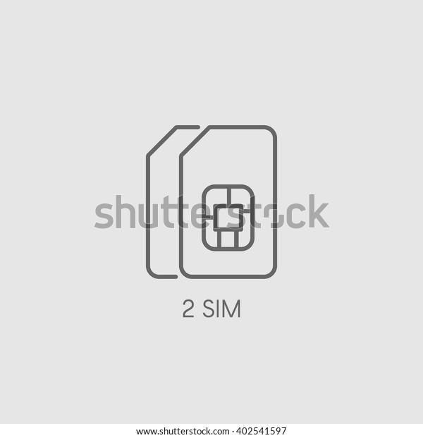 Dual Sim Icon Sign Double Sim Stock Vector (Royalty Free) 402541597