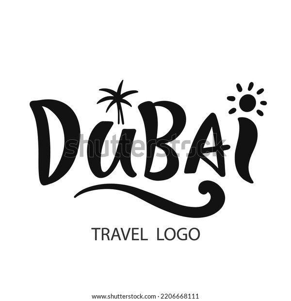 Dubai City Vector Lettering Logotype Tourist Stock Vector (Royalty Free ...