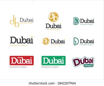 Dubai Logo Vector Hand Lettering United Stock Vector (Royalty Free ...