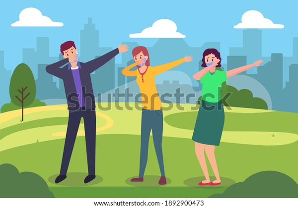 Dubbing Vector Concept Group Teenagers Doing Stock Vector (Royalty Free ...