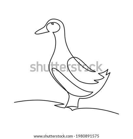 Duck Line Drawing | Free download on ClipArtMag