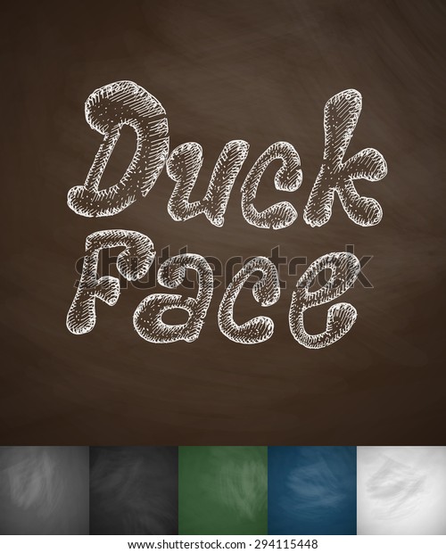 Duck Face Icon Hand Drawn Vector Stock Vector (Royalty Free) 294115448 ...