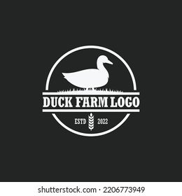 Duck Farm Logo Vector Cattle Farm Stock Vector (Royalty Free ...