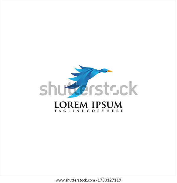 Duck Goose Logo Icon Vector Illustration Stock Vector (Royalty Free ...