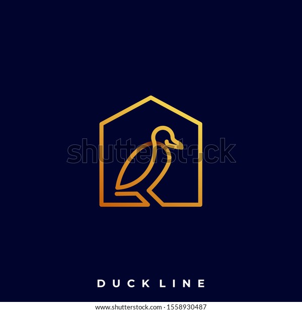 Duck House Illustration Vector Template Suitable Stock Vector (Royalty ...