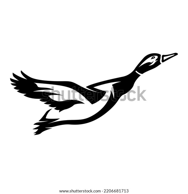Duck Hunting Illustration Logo Vector Stock Vector (Royalty Free ...