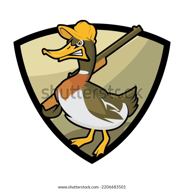 Duck Hunting Illustration Logo Vector Stock Vector (Royalty Free ...