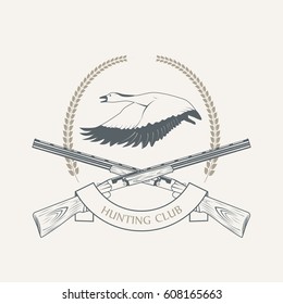 Duck Hunting Vector Illustration Stock Vector (Royalty Free) 608165663