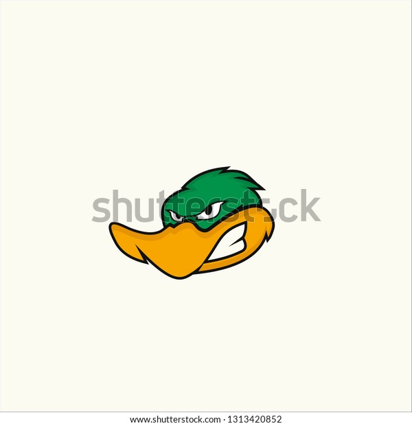 Duck Logo Design Angry Duck Mascot Stock Vector (Royalty Free ...