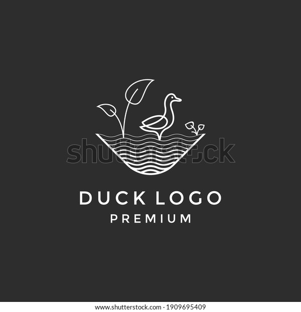 Duck Logo Vector Vintage Hipster Retro Stock Vector (Royalty Free ...