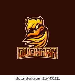 Duck Man Mascot Logo Vector Stock Vector (Royalty Free) 2164431221 ...