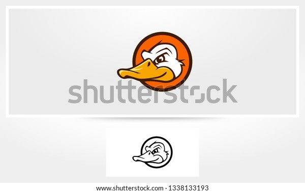 Duck Mascot Logo Stock Vector (Royalty Free) 1338133193 | Shutterstock
