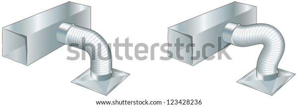 Ductwork Air Conditioning Ventilation Heating Stock Vector (Royalty ...