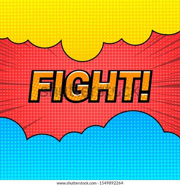 Duel Explosive Concept Fight Wording Yellow 스톡 벡터(로열티 프리) 1549892264 ...
