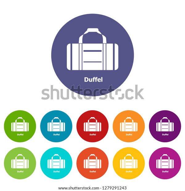 Duffel Icons Color Set Vector Any Stock Vector (Royalty Free ...
