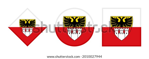 Duisburg Flag Icon Set Isolated On Stock Vector (Royalty Free) 2010027944