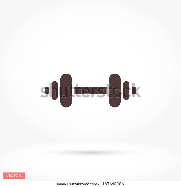 Dumbbel Vector Icon Stock Vector (Royalty Free) 1187690086 | Shutterstock