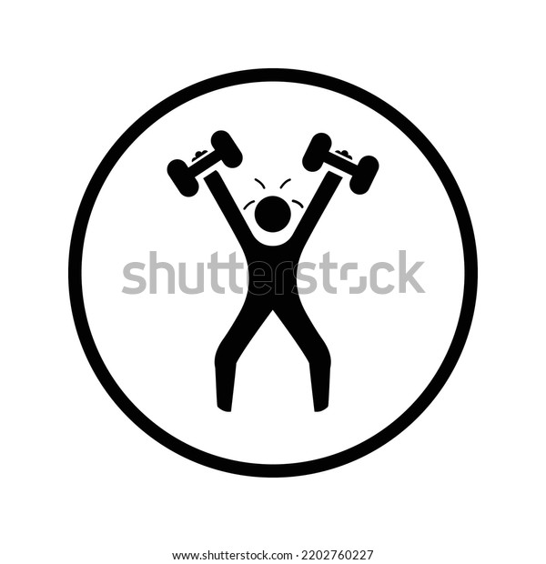 Dumbbell Exercise Weight Icon Black Vector Stock Vector (Royalty Free ...