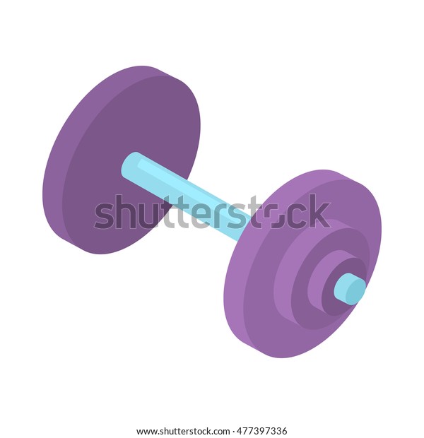 Dumbbell Icon Cartoon Style Isolated On Stock Vector (Royalty Free ...