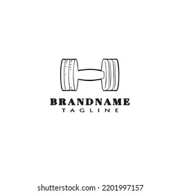 Dumbbell Icon Design Logo Black Modern Stock Vector (Royalty Free ...