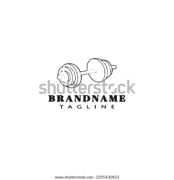 Dumbbell Icon Design Logo Black Modern Stock Vector (Royalty Free ...