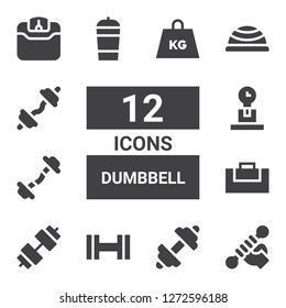Dumbbell Icon Set Collection 12 Filled: vector de stock (libre de ...