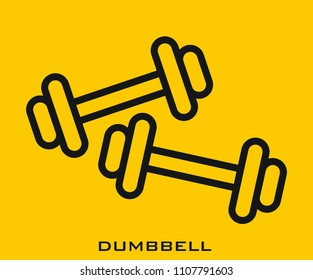 Dumbbell Icon Signs Stock Vector (Royalty Free) 1107791603 | Shutterstock