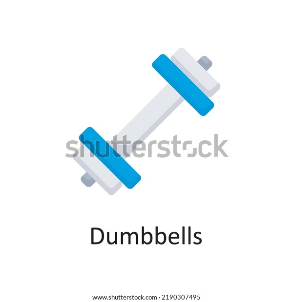 Dumbbells Vector Outline Icon Design Illustration Stock Vector (Royalty ...