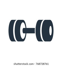 Dumbell Icon On White Background Fitness Stock Vector (Royalty Free ...