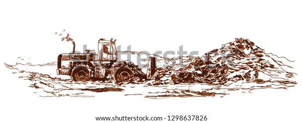 Dump Landfill Hand Drawn Sketch Stock Vector (Royalty Free) 1298637826 ...