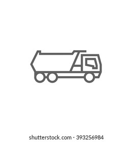 Dump Truck Line Icon Stock Vector (Royalty Free) 393256984 | Shutterstock