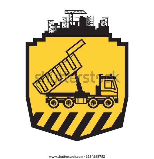 Dump Truck Sign Symbol Vector Illustration Stock Vector (Royalty Free ...